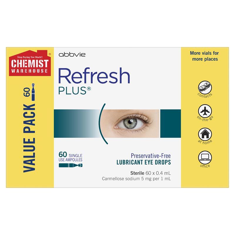 Buy Refresh Plus Eye Drop 0.4ml 60 Vials Exclusive Pack online at ...