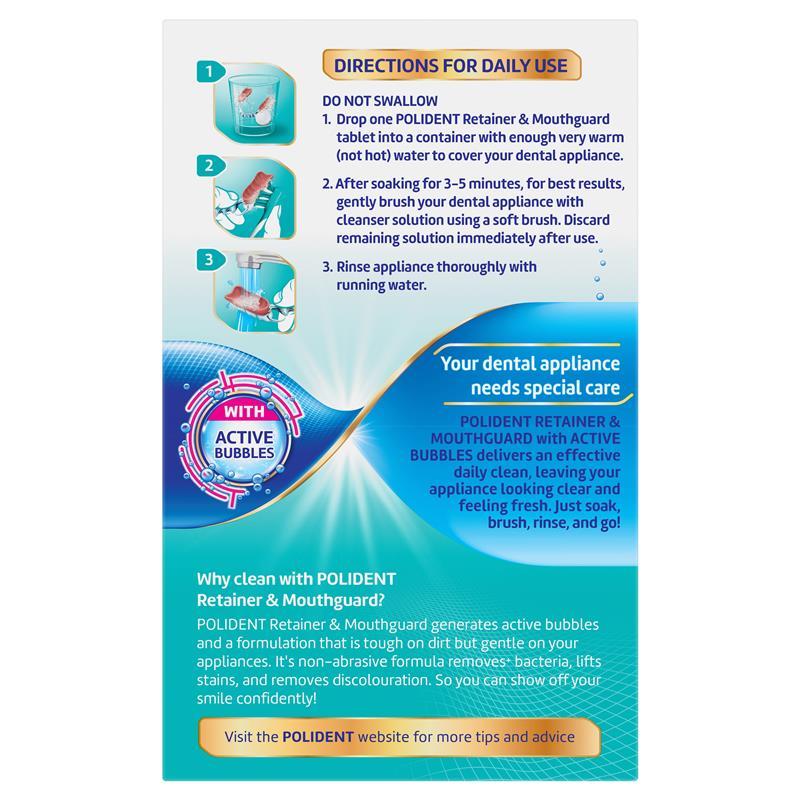 Buy Polident Retainer and Mouthguard Cleanser 36 Tablets online at ...