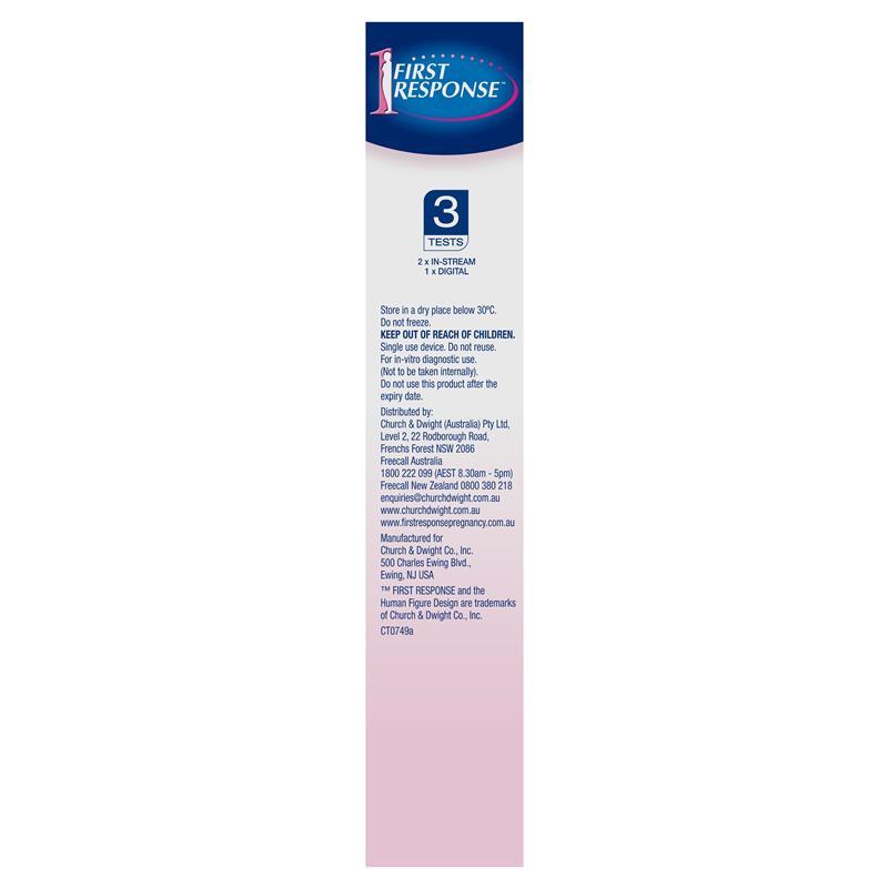Buy First Response Test and Reassure 3 Tests online at Chemist Warehouse