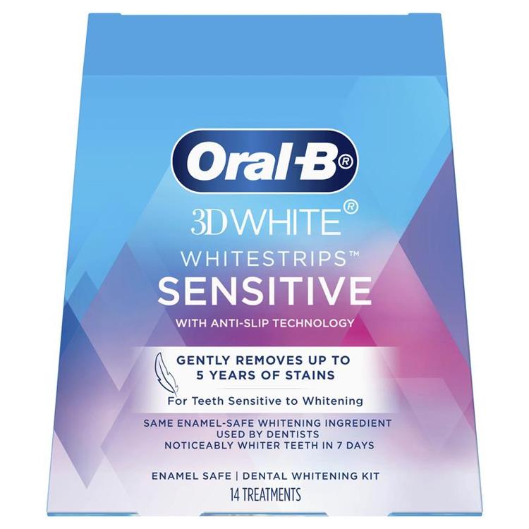 Buy Oral B 3D White Whitening Strips Sensitive 14 Pack online at ...