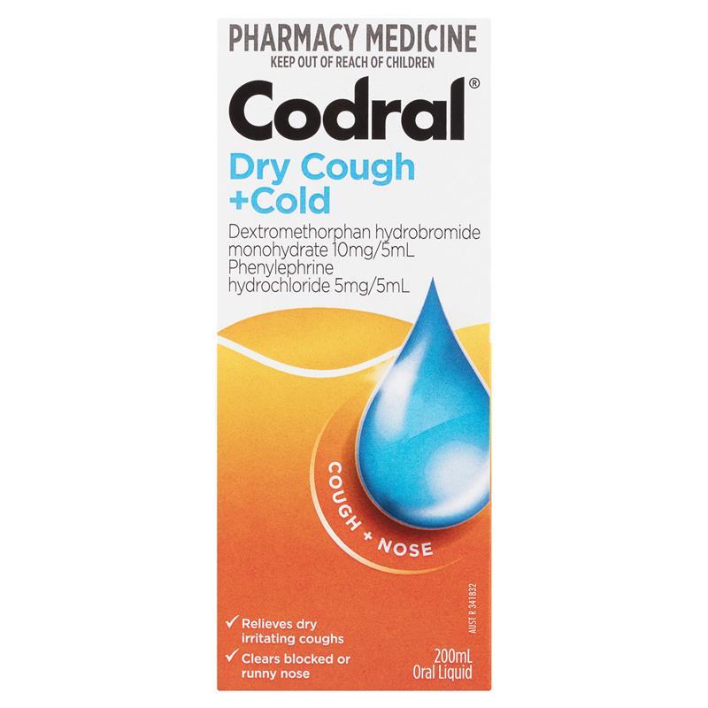 Buy Codral Dry Cough & Cold 200ml online at Chemist Warehouse