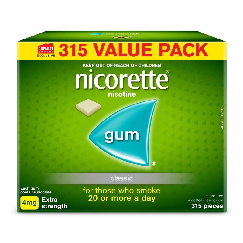 Buy Nicorette Quit Smoking Extra Strength Nicotine Gum Classic ...