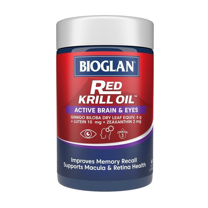 Buy Bioglan Red Krill Oil Active Brain & Eyes 60 Capsules online at ...