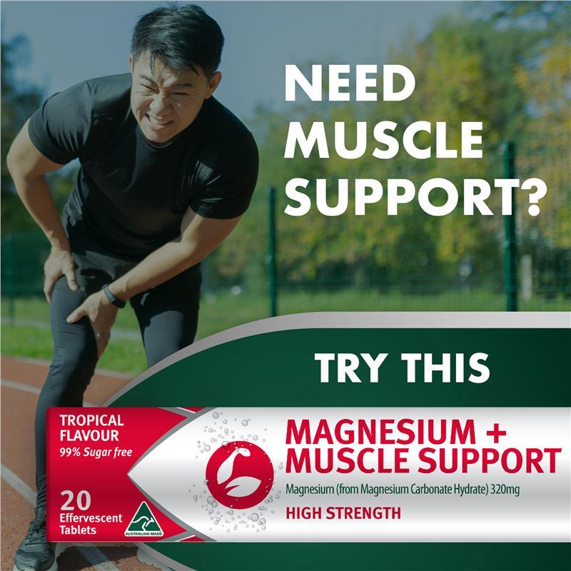Buy Nature's Own Magnesium + Muscle Support Effervescent 20 Tablets ...