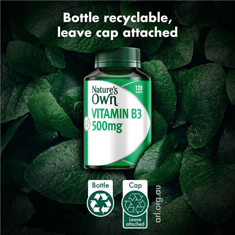 Buy Nature's Own Vitamin B3 500mg 120 Tablets online at Chemist Warehouse