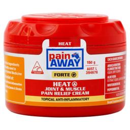 Buy Pain Away Forte + Heat Joint & Muscle Pain Relief Cream 150g online ...