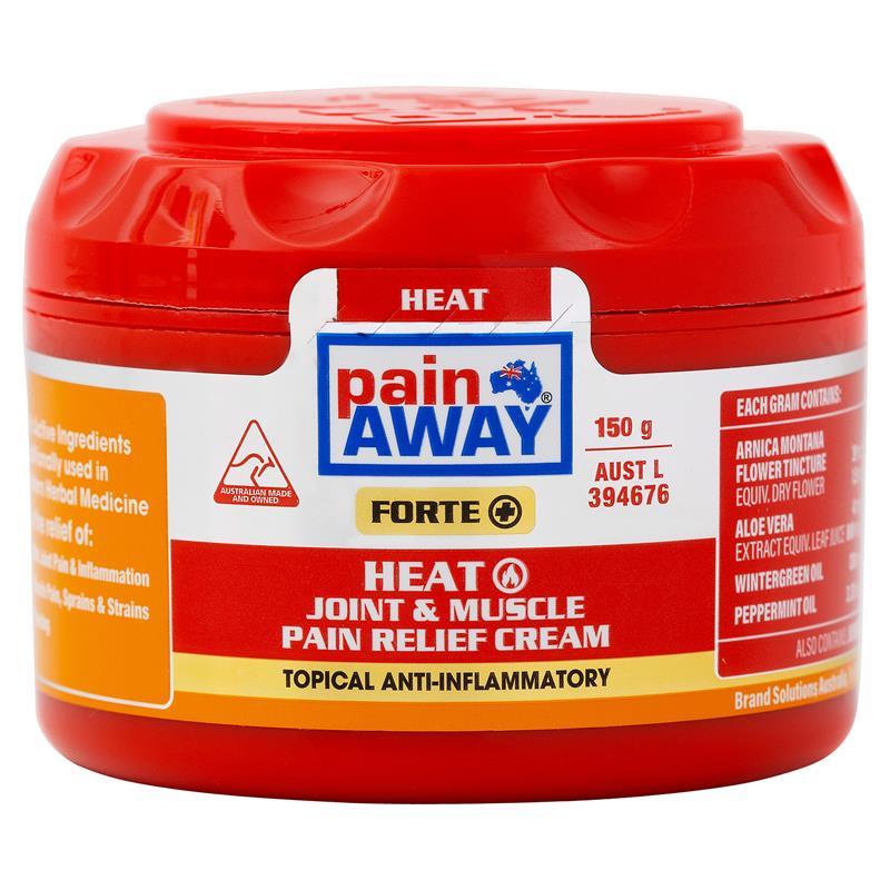 Buy Pain Away Forte + Heat Joint & Muscle Pain Relief Cream 150g online ...