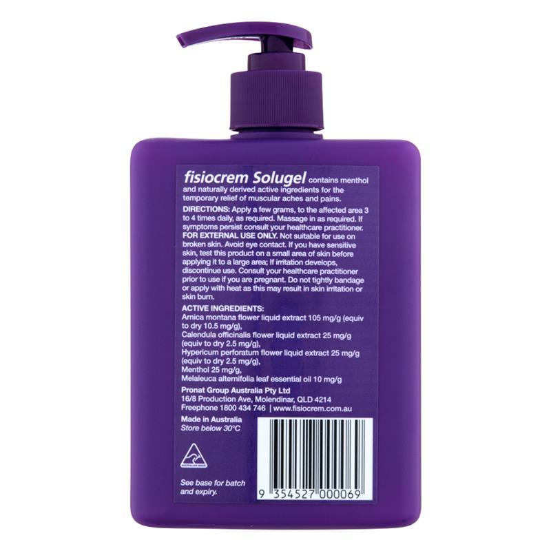 Buy Fisiocrem Solugel Pump 500g online at Chemist Warehouse