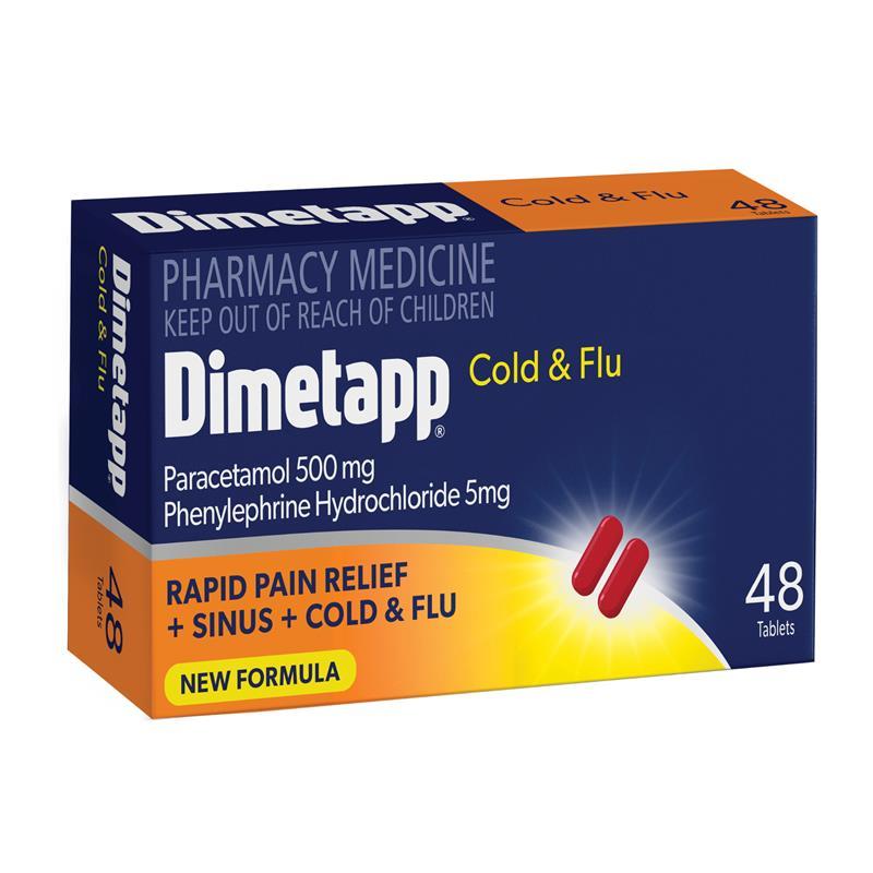 Buy Dimetapp Cold & Flu 48 Tablets online at Chemist Warehouse