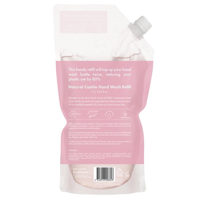 Buy Freshwater Farm Hand Wash Rosewater + Pink Clay Pouch Refill 1 ...