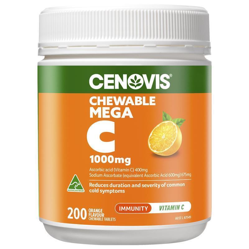 Buy Cenovis Chewable Mega C 1000mg 200 Tablets Exclusive Size online at ...