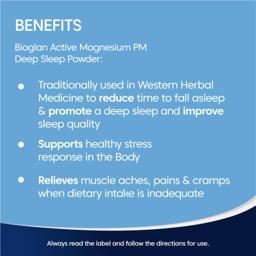 Buy Bioglan Active Magnesium PM Deep Sleep Formula 240g online at ...