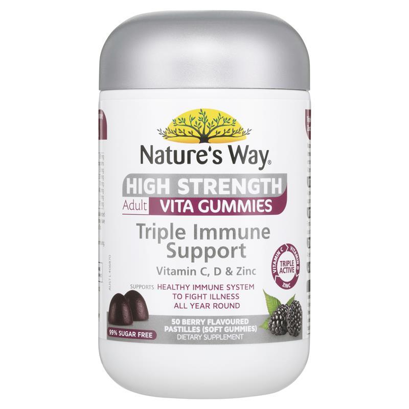 Buy Nature's Way Adult Vita Gummies High Strength Triple Immune 50 ...