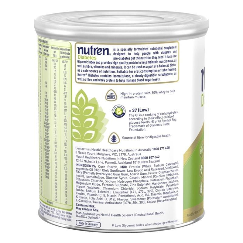 Buy Nutren Diabetes Low GI Formula Vanilla Flavour 825g online at ...