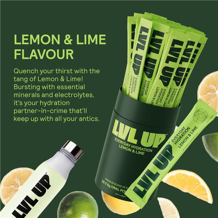 Buy Lvl Up Everyday Hydration Sticks Lemon Lime 10 Pack online at ...