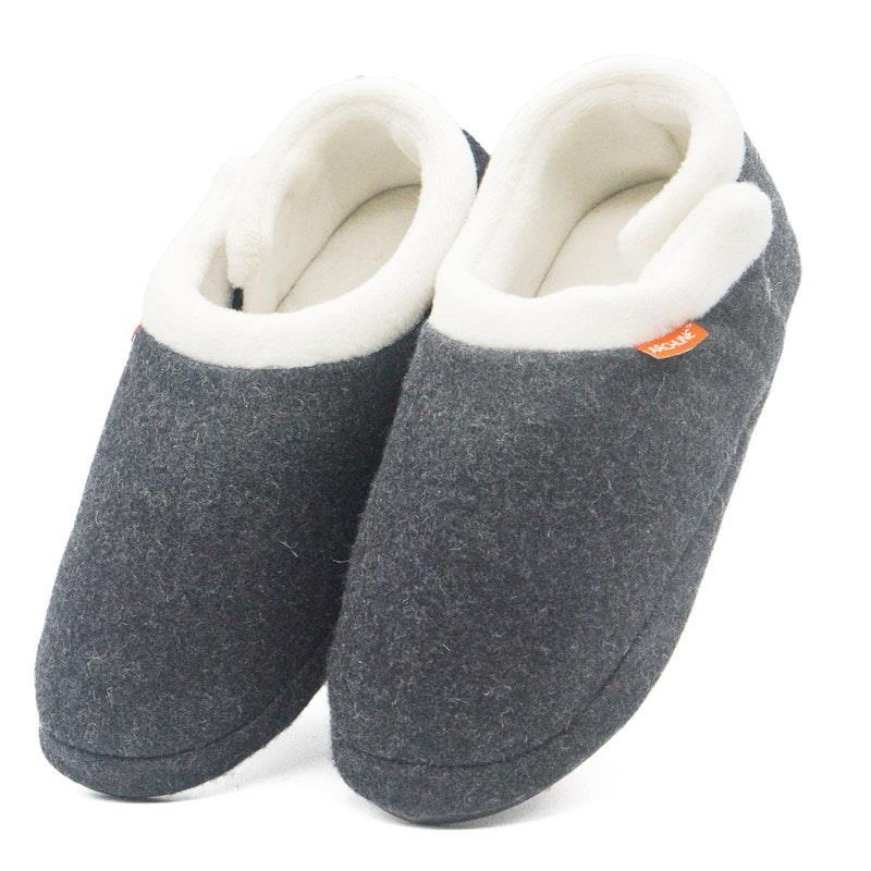 Buy Archline Slippers Closed Back Arch Support Comfort Grey Marl Size ...