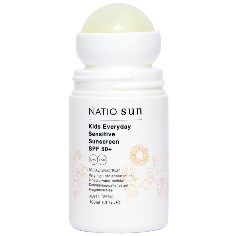 Buy Natio Kids Everyday Sensitive Sunscreen SPF 50+ Roll On 100ml ...