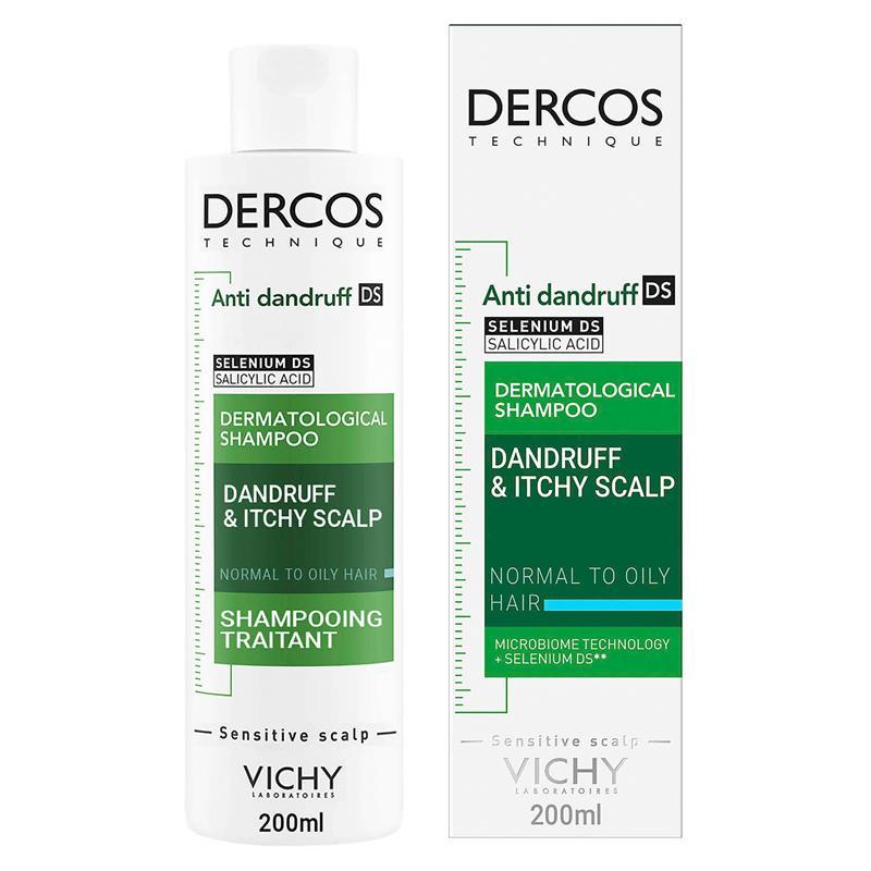 Buy Dercos Anti-Dandruff DS Shampoo for Normal to Oily Hair 200ml ...