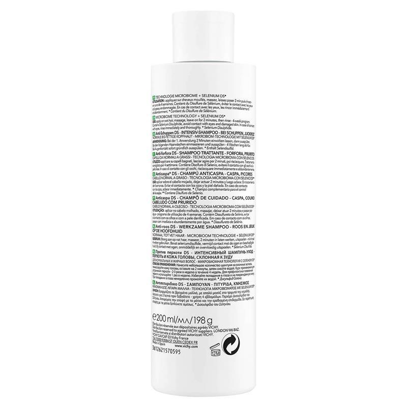 Buy Dercos Anti-Dandruff DS Shampoo for Normal to Oily Hair 200ml ...