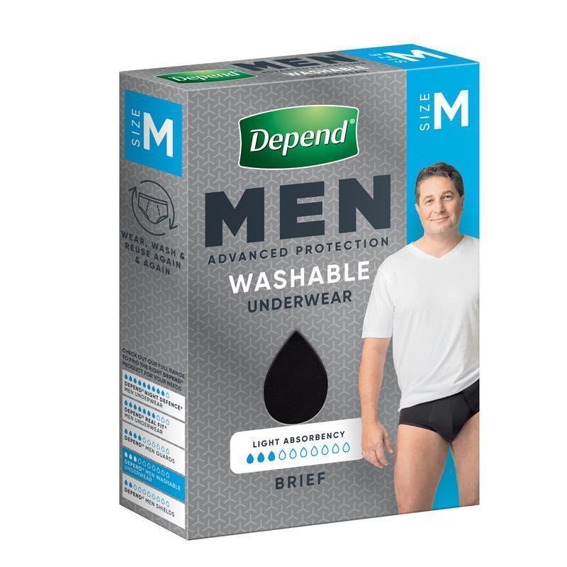Buy Depend Men Washable Incontinence Underwear Medium online at Chemist ...