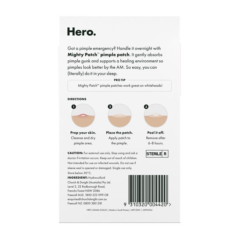 Buy Hero Mighty Patch Original Hydrocolloid Pimple Patches 24 pack ...