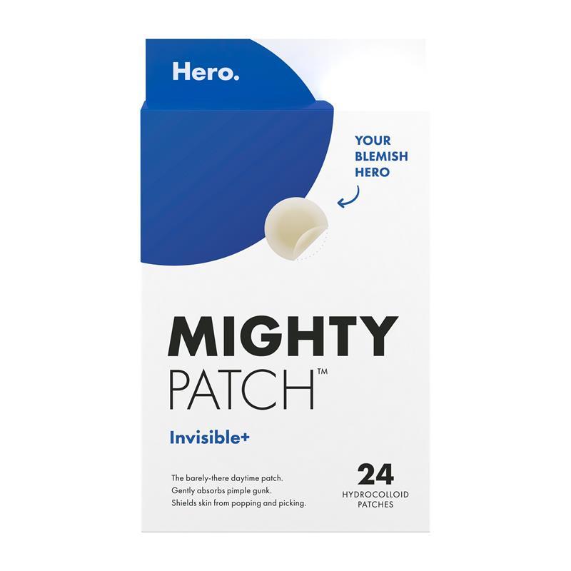 Buy Hero Mighty Patch Invisible+ Hydrocolloid Pimple Patches 24 pack ...