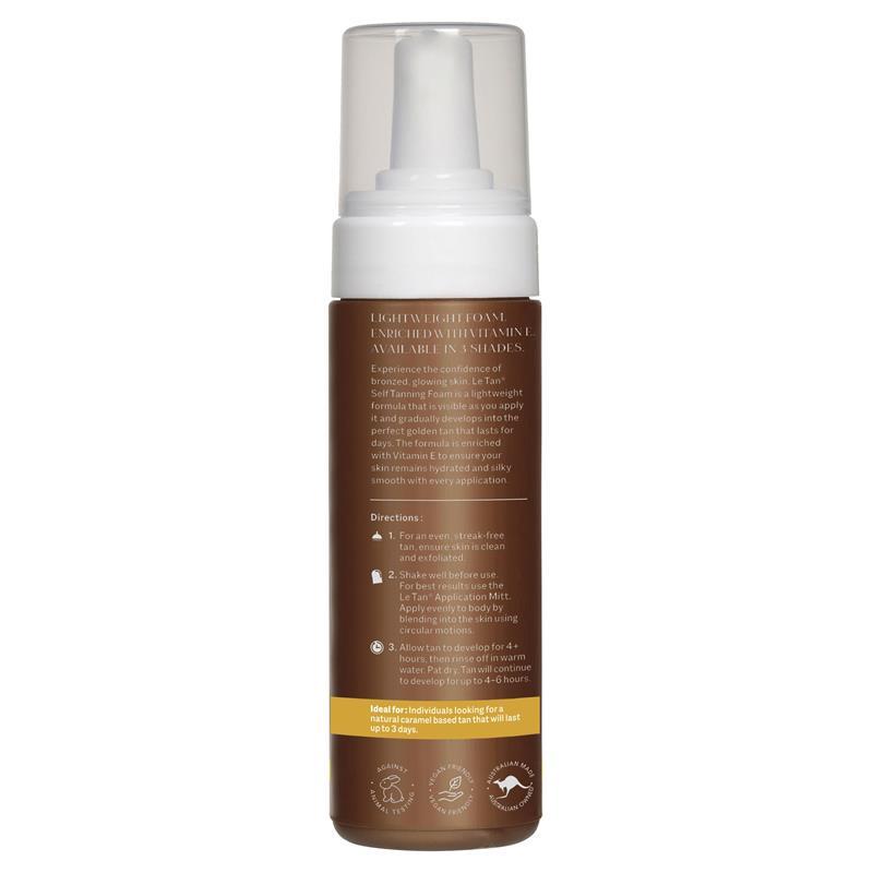 Buy Le Tan Classic Tan Self Tanning Foam Light Medium 180ml online at ...