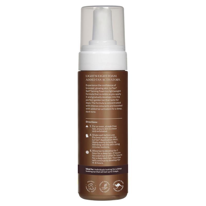 Buy Le Tan Classic Tan Self Tanning Foam Ultra Dark 180ml online at ...