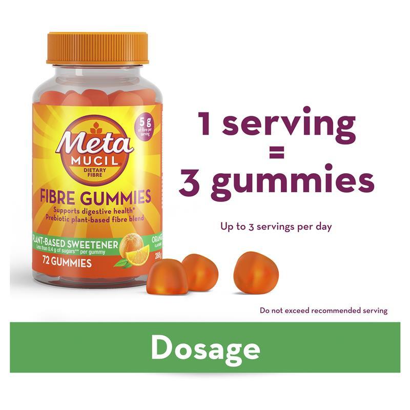 Buy Metamucil Fibre Gummies 72 Pack online at Chemist Warehouse