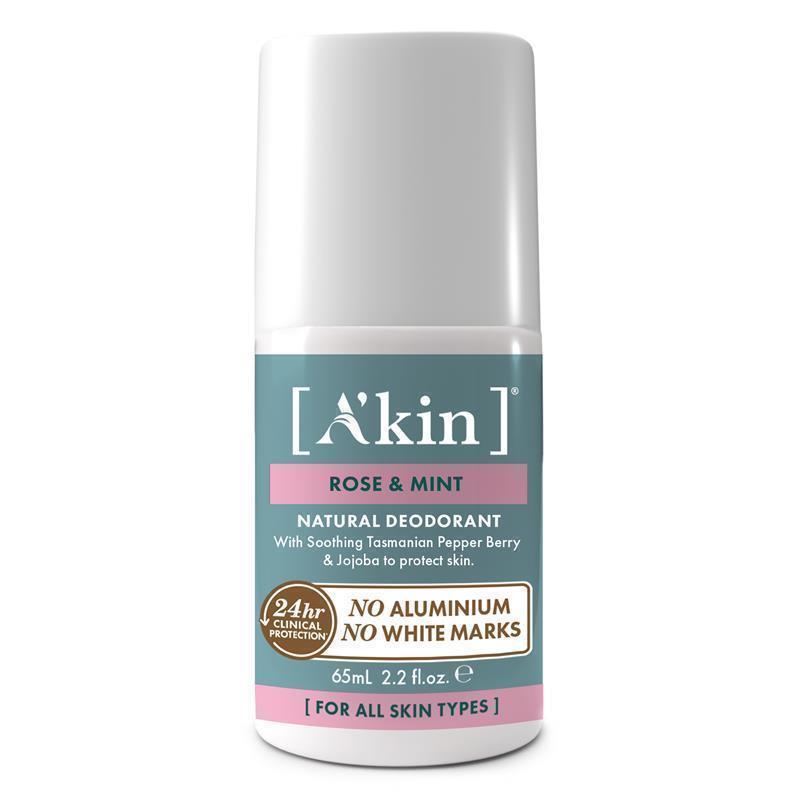 Buy Akin Rose & Mint Deodorant Roll On 65ml online at Chemist Warehouse