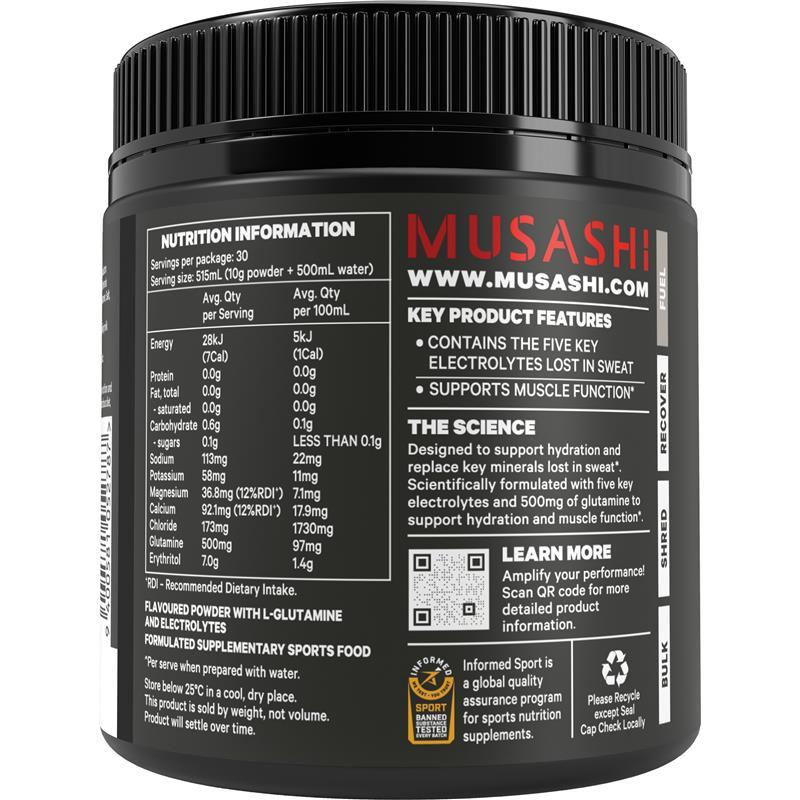 Buy Musashi Electrolytes Blue Raspberry 300g online at Chemist Warehouse