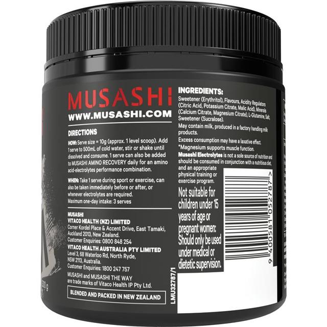 Buy Musashi Electrolytes Blue Raspberry 300g online at Chemist Warehouse