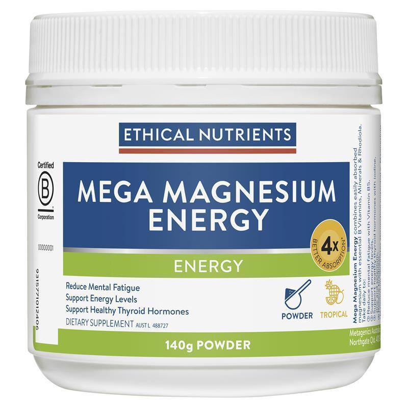 Buy Ethical Nutrients Mega Magnesium Energy 140g Powder online at ...