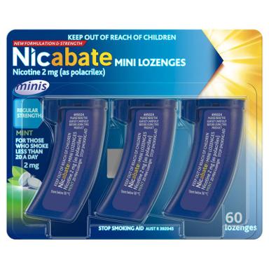 Buy Nicabate Minis 2mg 60 Lozenges online at Chemist Warehouse