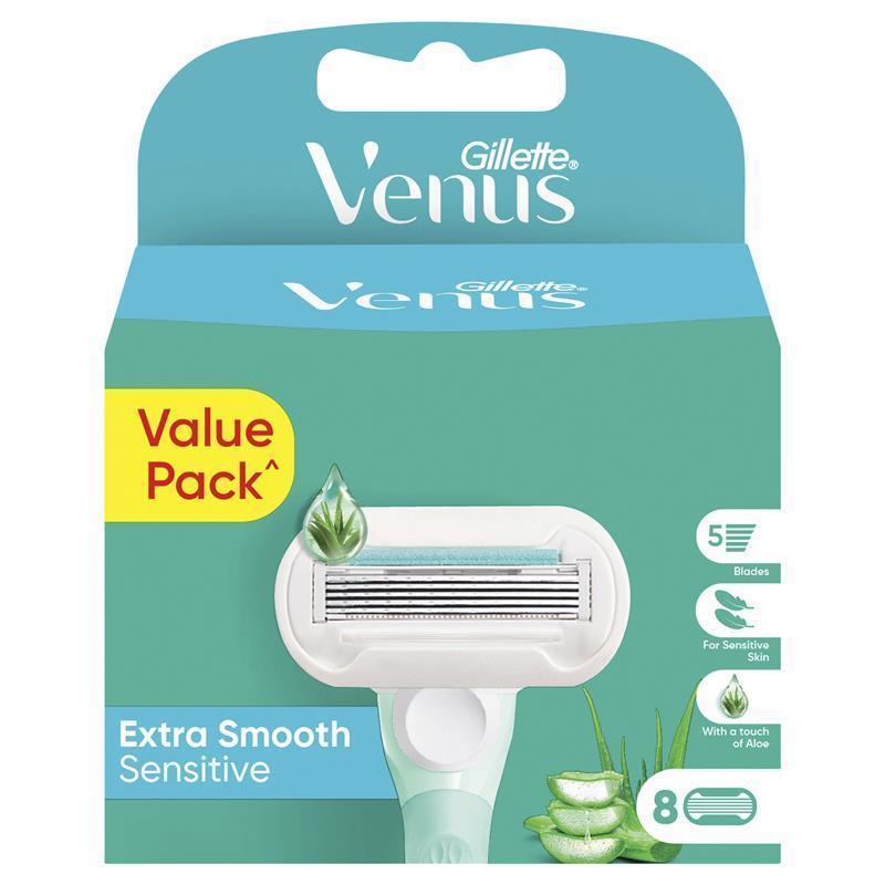 Buy Gillette Venus Deluxe Smooth Sensitive Refills 8 Pack online at ...
