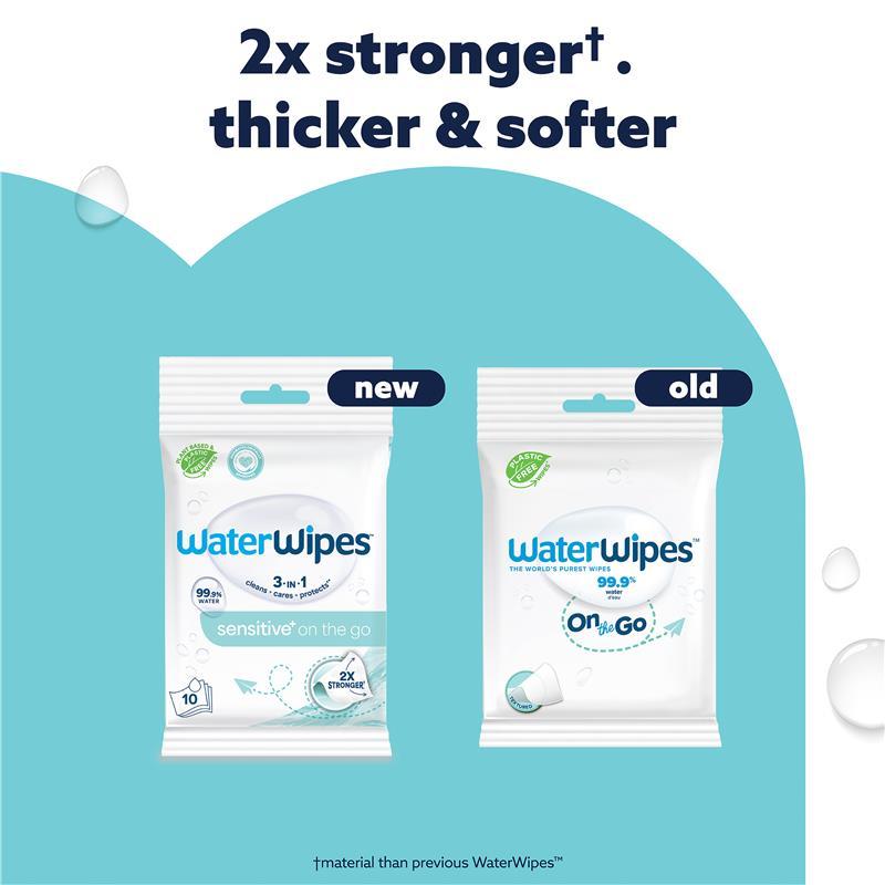 Buy WaterWipes On The Go Sensitive Wipes 10 Pack online at Chemist ...
