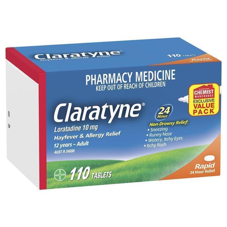 Buy Claratyne Allergy & Hayfever Relief Antihistamine Tablets 110 Pack ...
