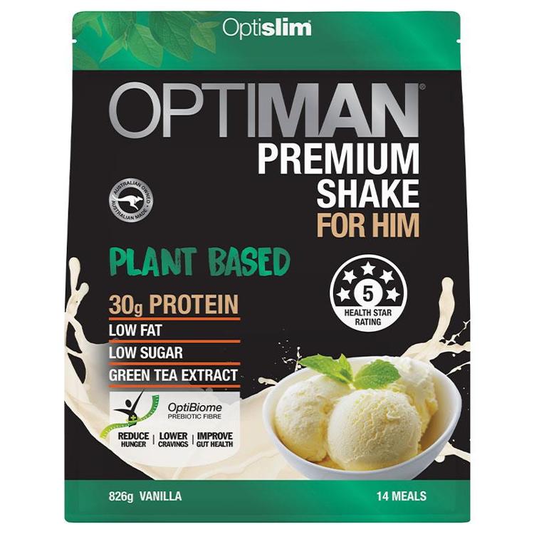 Buy Optislim Optiman Plant Based Shake Vanilla 826g online at Chemist ...
