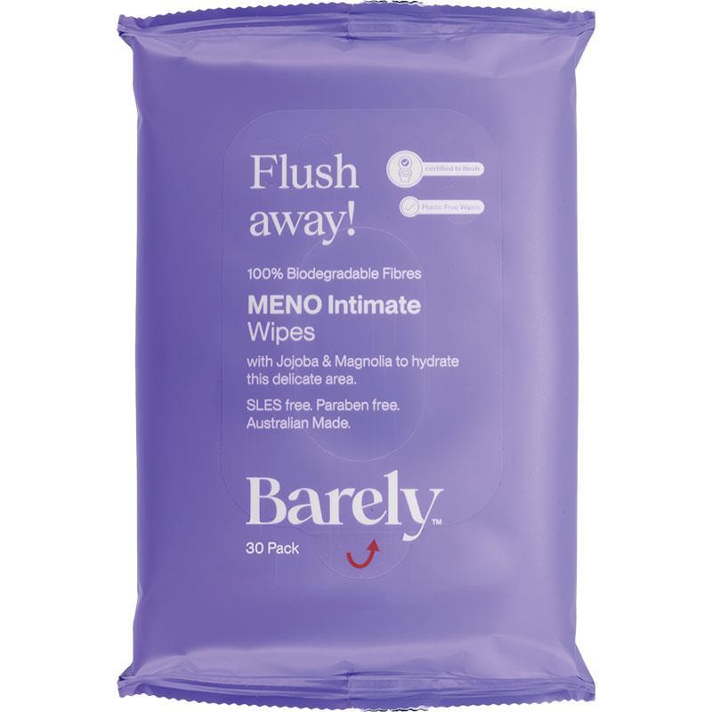 Buy Barely Menopause Flushable Intimate Wipes 30 Pack online at Chemist ...