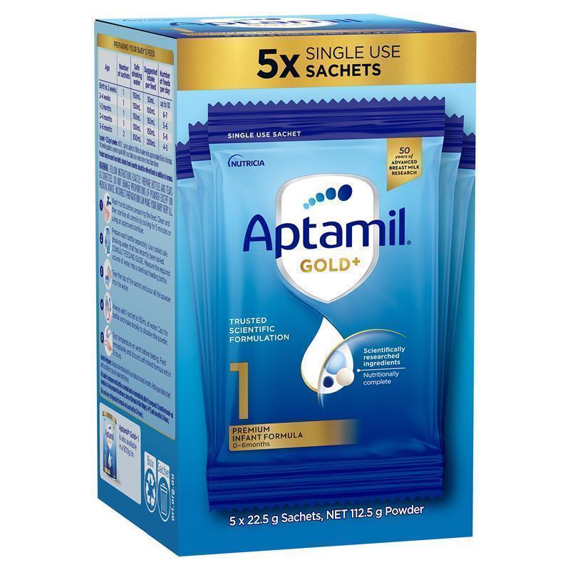 Buy Aptamil Gold+ 1 Baby Infant Formula Powder Sachets From Birth to 6 ...