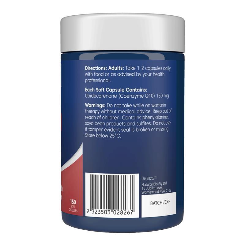 Buy Bioglan CoQ10 150mg 150 Capsules online at Chemist Warehouse