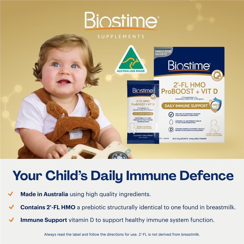 Buy Biostime 2 FL HMO ProBOOST + VIT D 28 x 1.6g Sachets online at ...