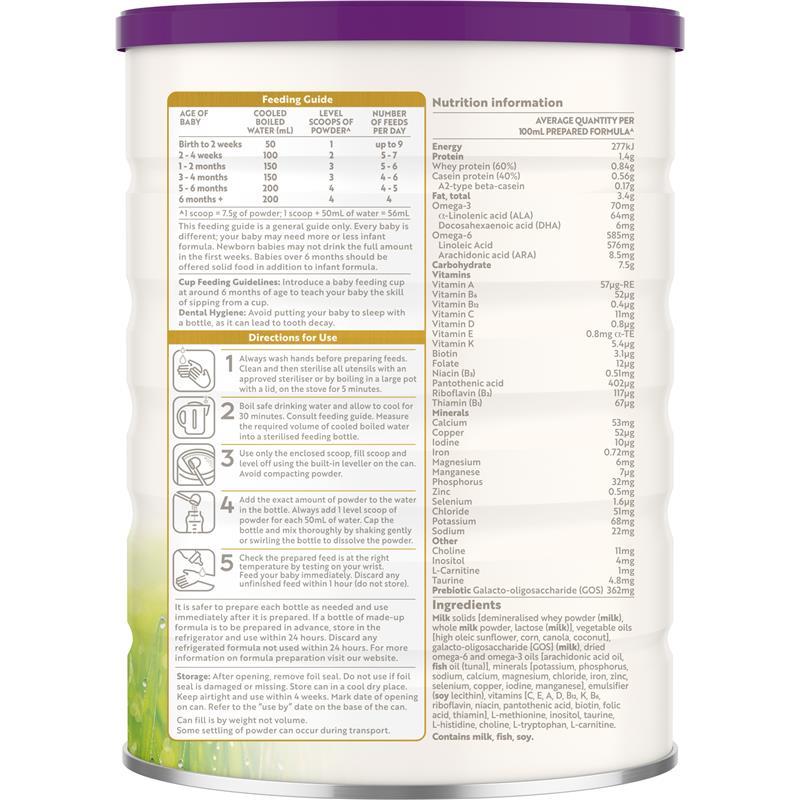 Buy A2 Gentle Gold Premium Infant Formula Stage 1 From Birth 800g ...