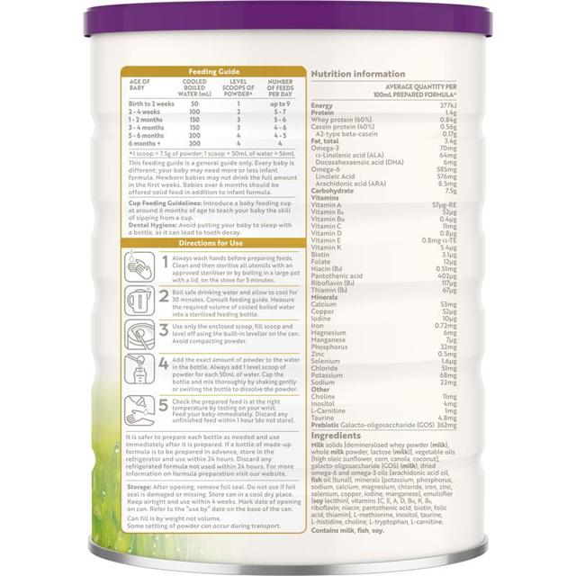 Buy A2 Gentle Gold Premium Infant Formula Stage 1 From Birth 800g ...