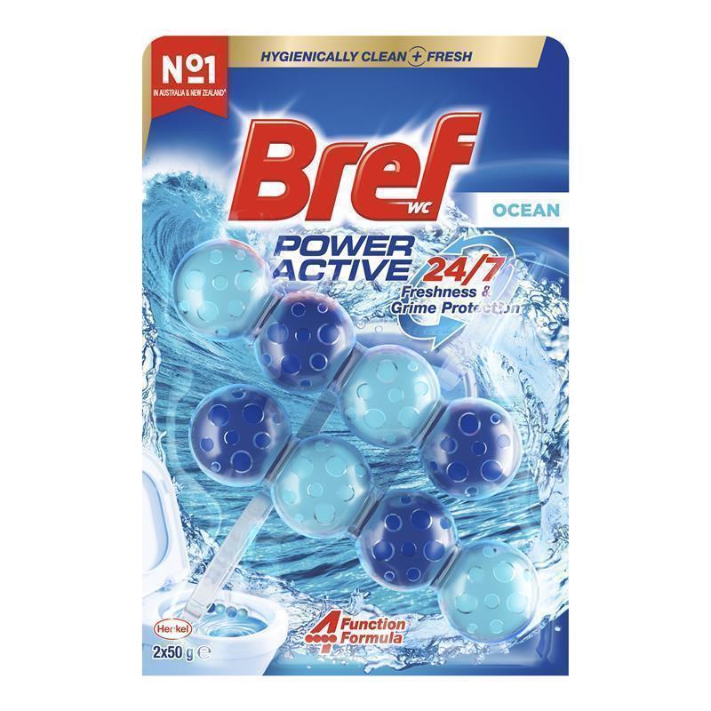 Buy Bref Power Active Toilet Cleaner Ocean Breeze Twin Pack 100g online ...