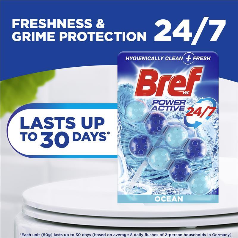 Buy Bref Power Active Toilet Cleaner Ocean Breeze Twin Pack 100g online ...