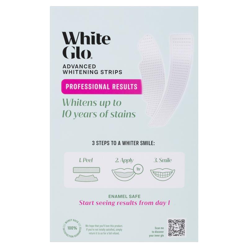 Buy White Glo Advanced Whitening Strips 20 Pack online at Chemist Warehouse