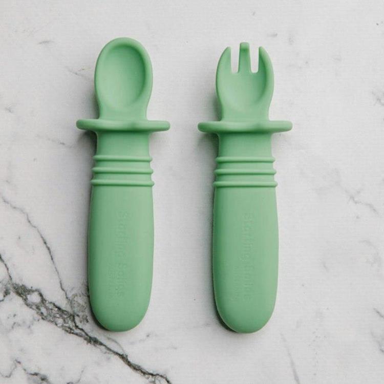 Buy Starting Solids Australia Selfie Spoon + Fork Mint Crisp online at ...