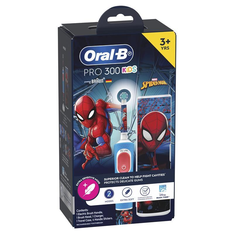 Buy Oral B Power Toothbrush Pro 300 Kids Spiderman online at Chemist ...