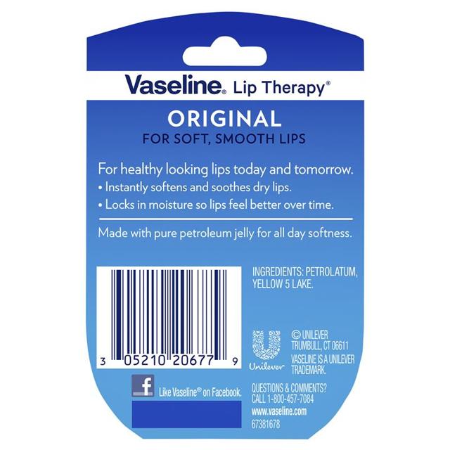 Buy Vaseline Lip Balm Original Tub 7g online at Chemist Warehouse